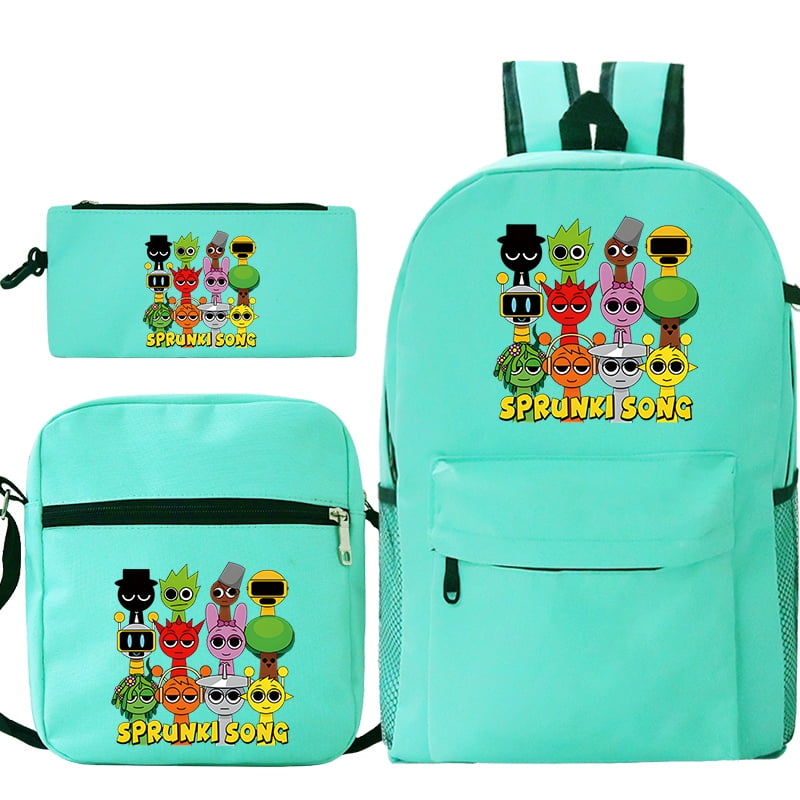 3pcs/set Sprunki School Backpack Bag Incredibox Sprunki School Bag ...