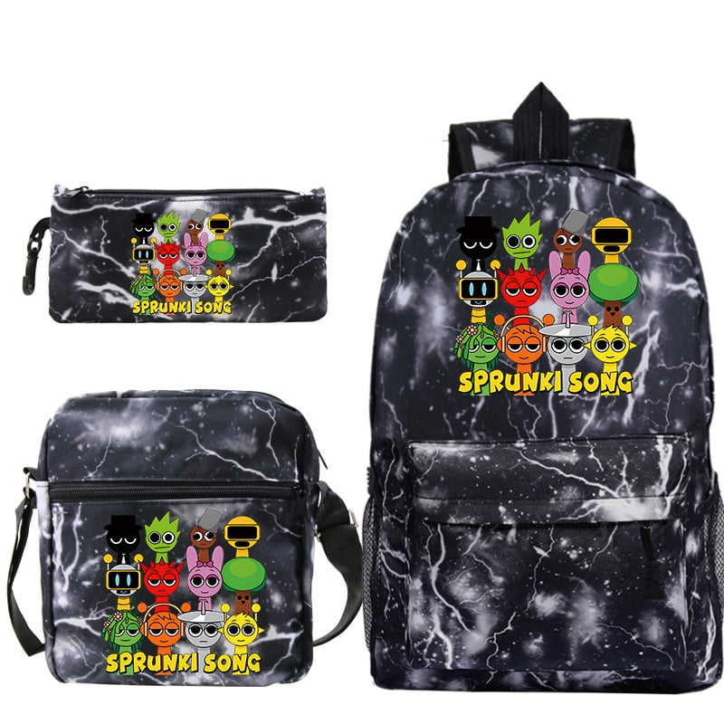 3pcs/set Sprunki School Backpack Bag Incredibox Sprunki School Bag ...