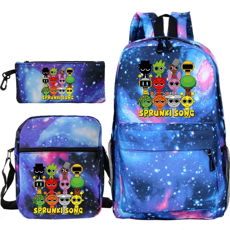 3pcs/set Sprunki School Backpack Bag Incredibox Sprunki School Bag ...