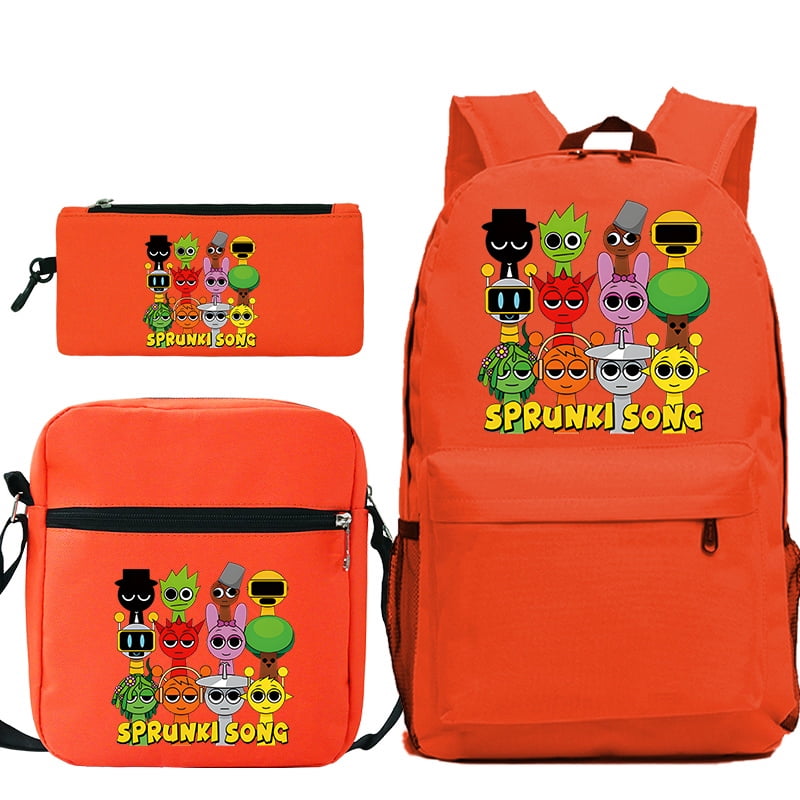 3pcs/set Sprunki School Backpack Bag Incredibox Sprunki School Bag ...