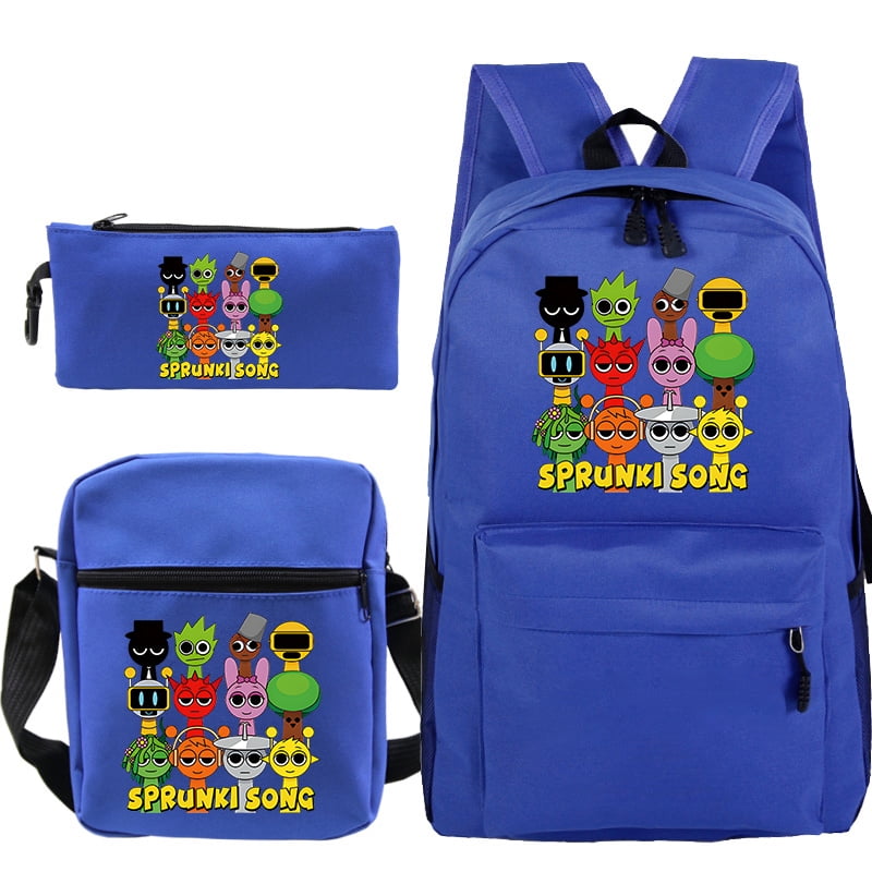 3pcs/set Sprunki School Backpack Bag Incredibox Sprunki School Bag ...