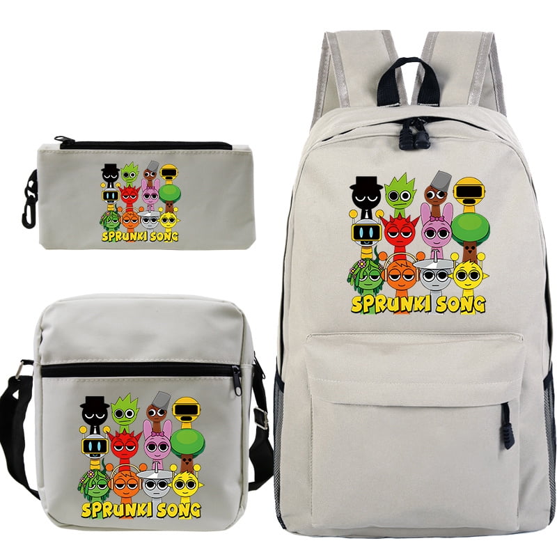 3pcs/set Sprunki School Backpack Bag Incredibox Sprunki School Bag ...