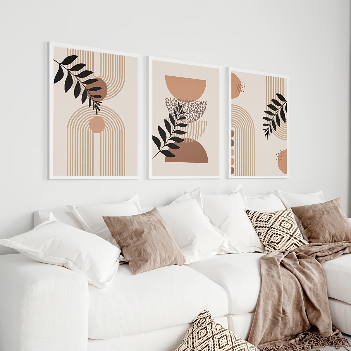 3pcs/set Unframed Canvas Poster, Modern Art, Terracotta Boho Wall Art ...