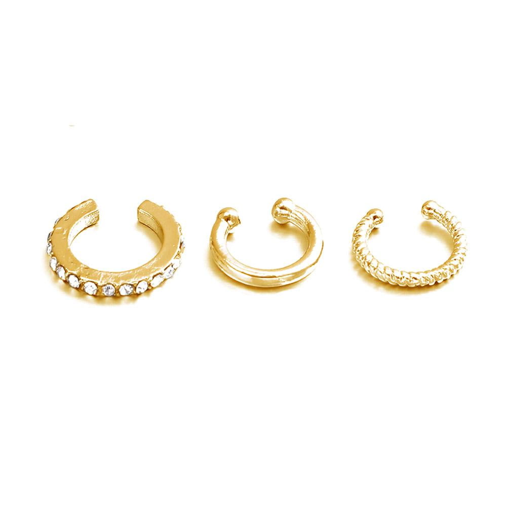 3pcs/set Woman Alloy Earring Ear Cuff Cartilage Non Pierced - Walmart.com