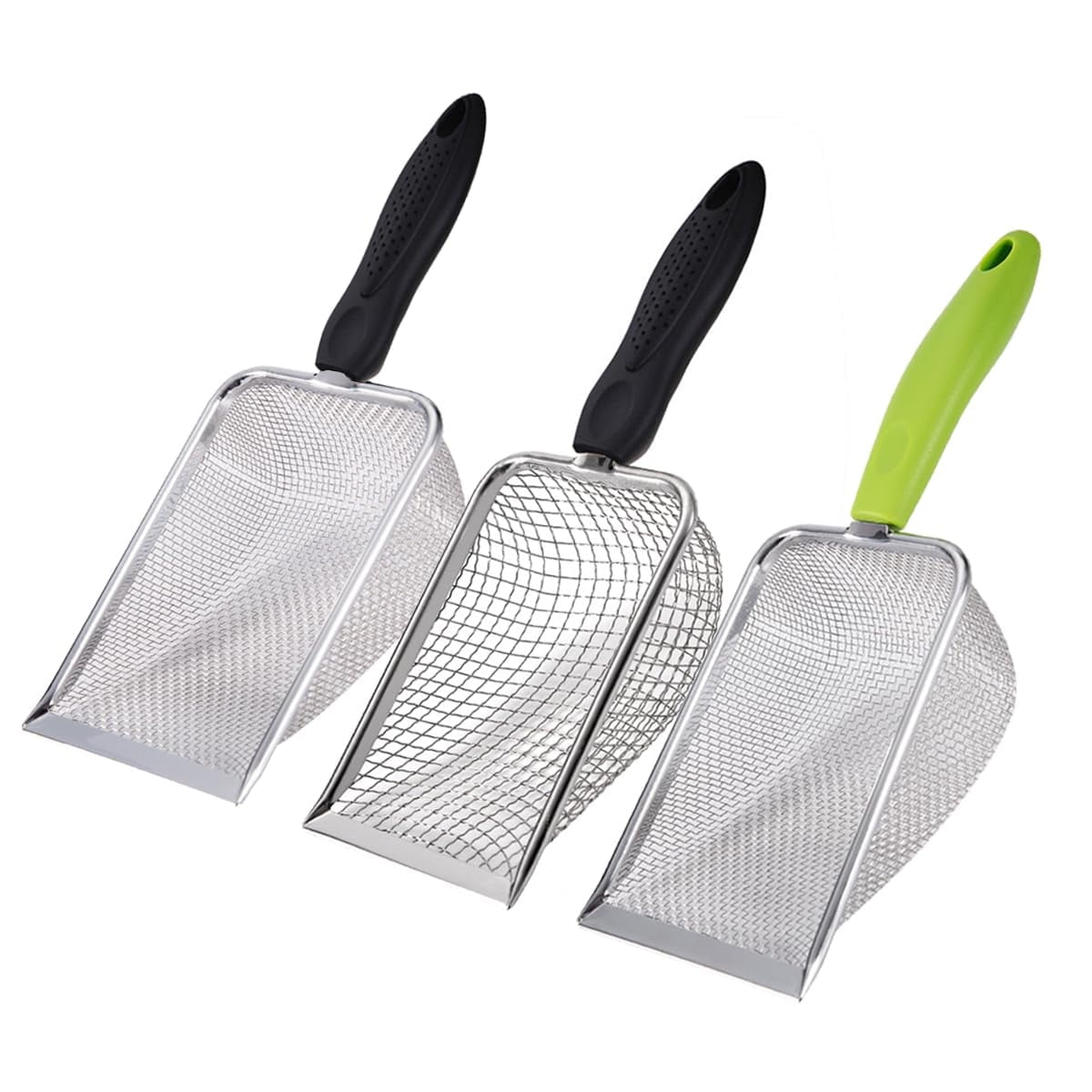 3pcs stainless steel cat litter scoop,litter cleaner corner scoop sand ...