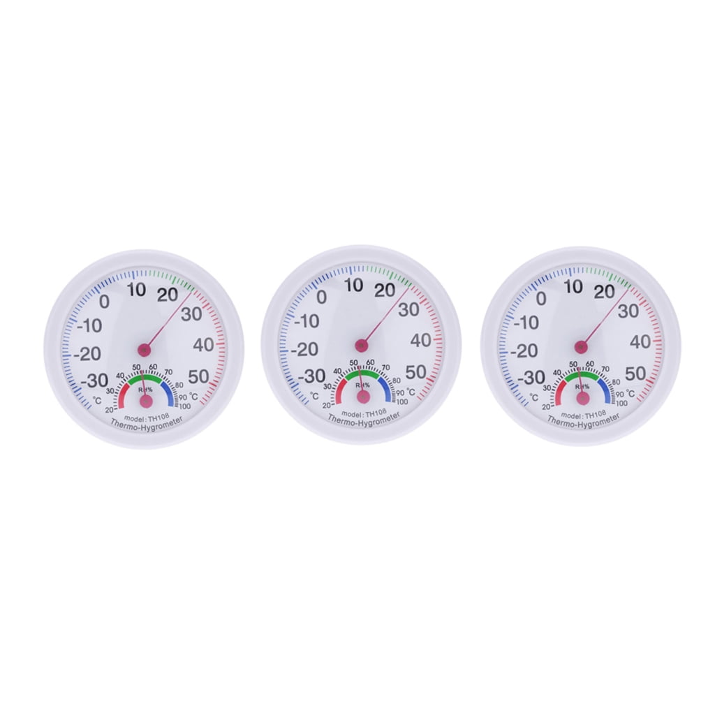 3pcs temperature and humidity measuring device hygrometer analog for ...