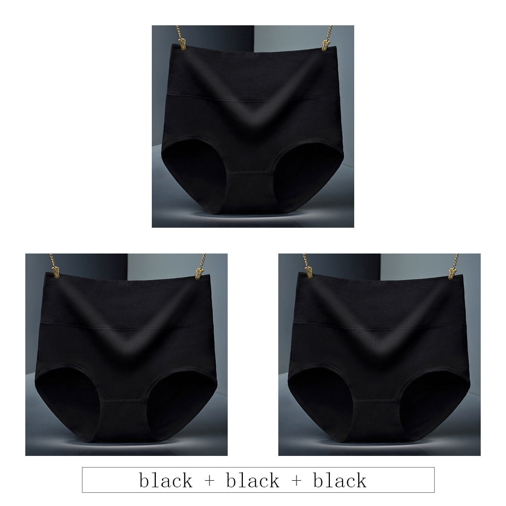 3pieces/lot women panties high waist control abdomen slimming shapewear ...