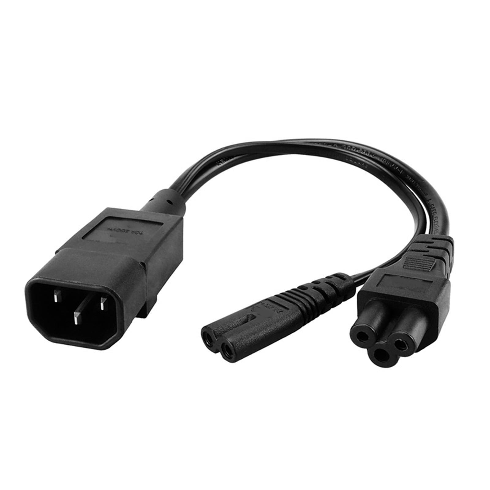 3pin IEC320-C14 Male Port to IEC320-C7+C5 Female Adapters Cord Y ...
