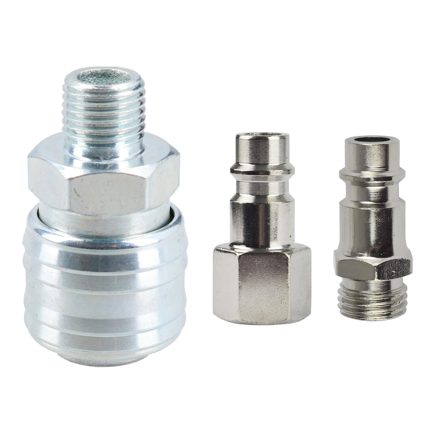 3pk Air Line Hose Fitting Female Coupler,Male Plugs 1/4" BSP Euro Quick ...