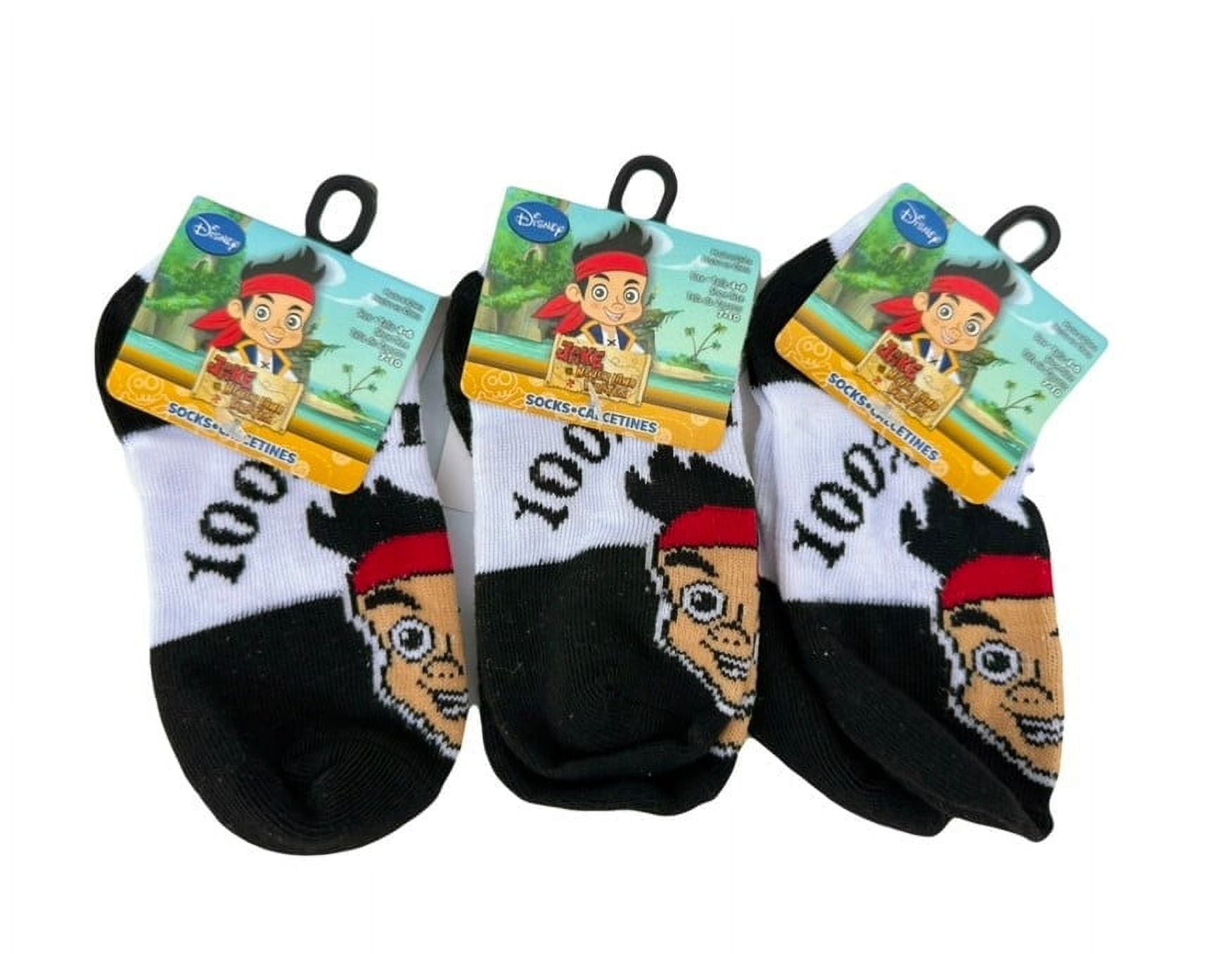 3pk Disney Junior Jake and The Neverland Pirates Children socks (size 4 ...