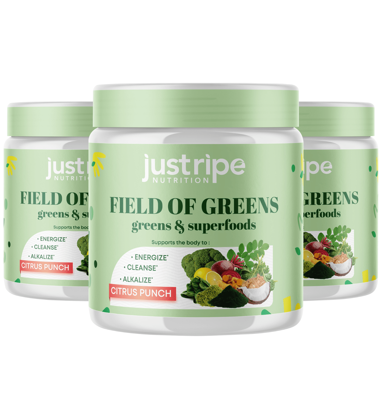 3pk Just Ripe Field of Greens, Super Greens Powder Smoothie Mix for ...