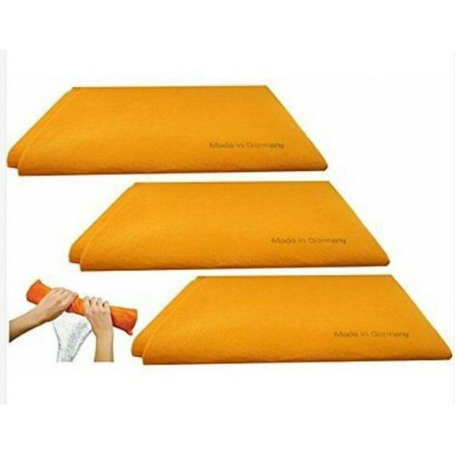 Original German 3pk Shammy Towels, Super Absorbent, Large 20x27 Inch ...