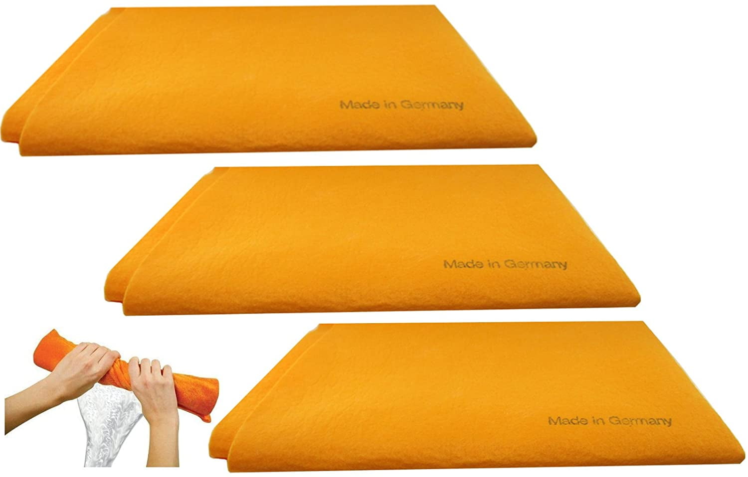Original German Shammy Towels 3pk - Super Absorbent Chamois Cloths ...