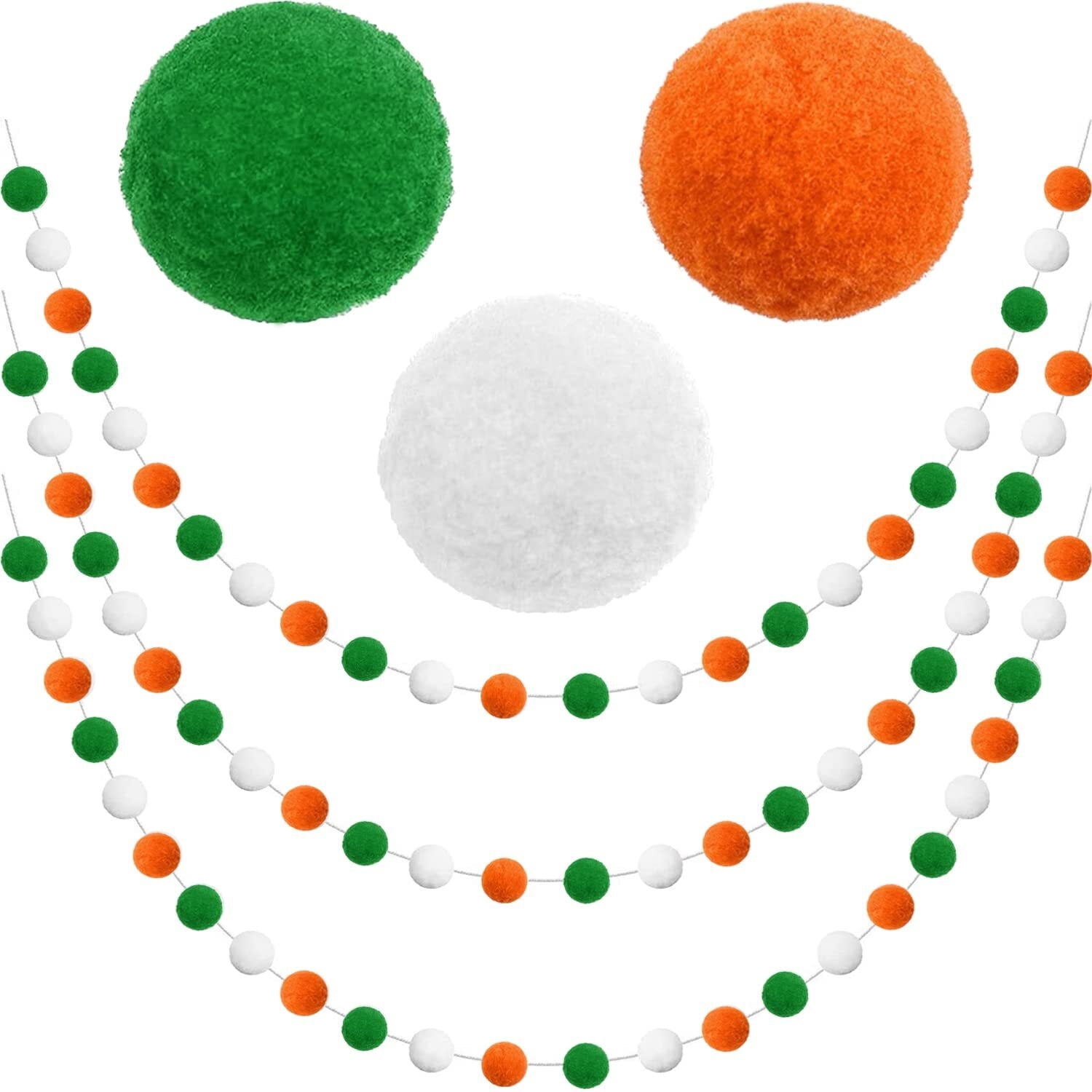 A 3pk Pastel Pom Pom Garland Hanging Easter Decorations Indoor Home ...