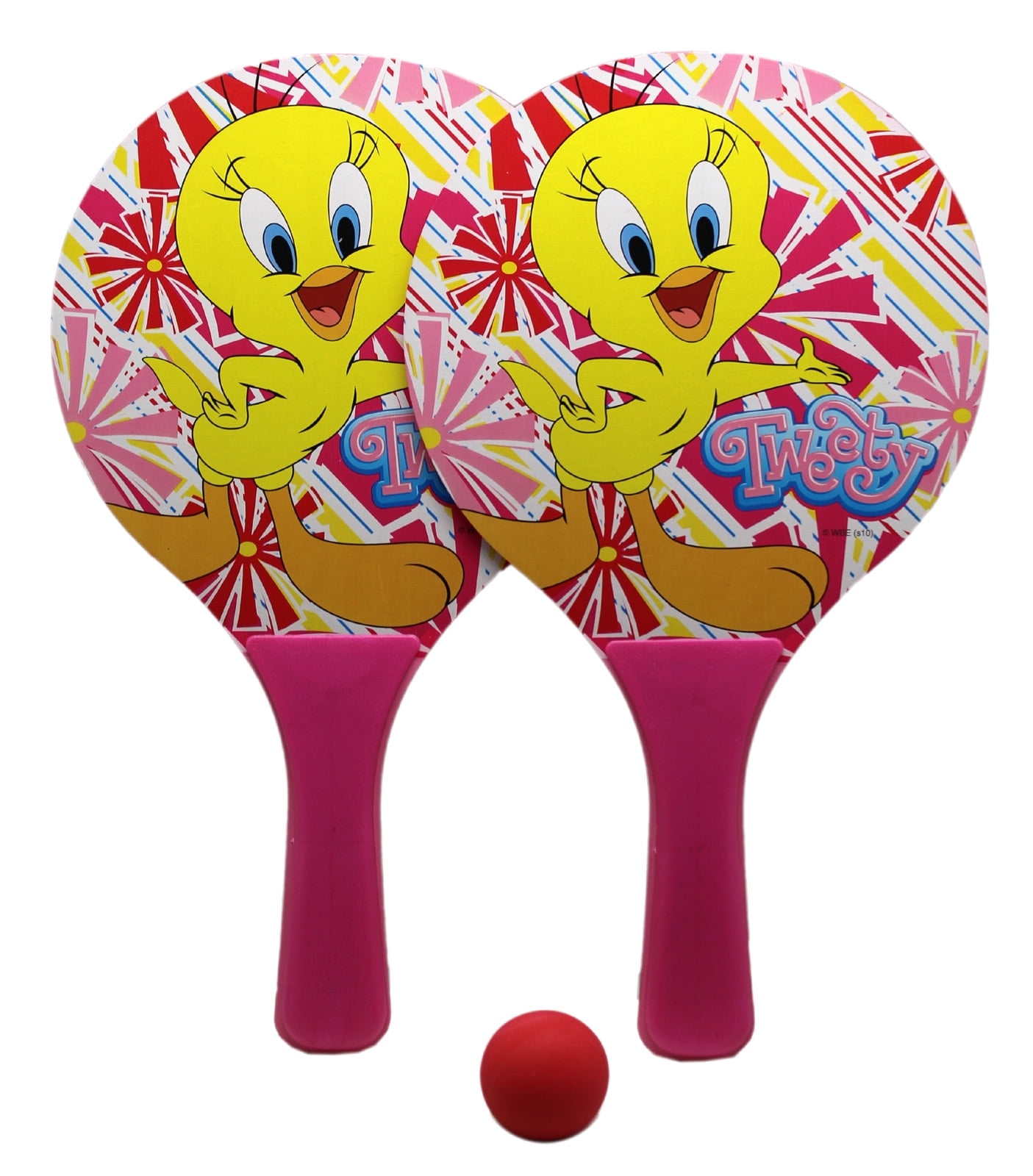 3pk Tweety Bird Wood Paddle Ball - Tweety Flowery Paddle w/Pink Handle ...