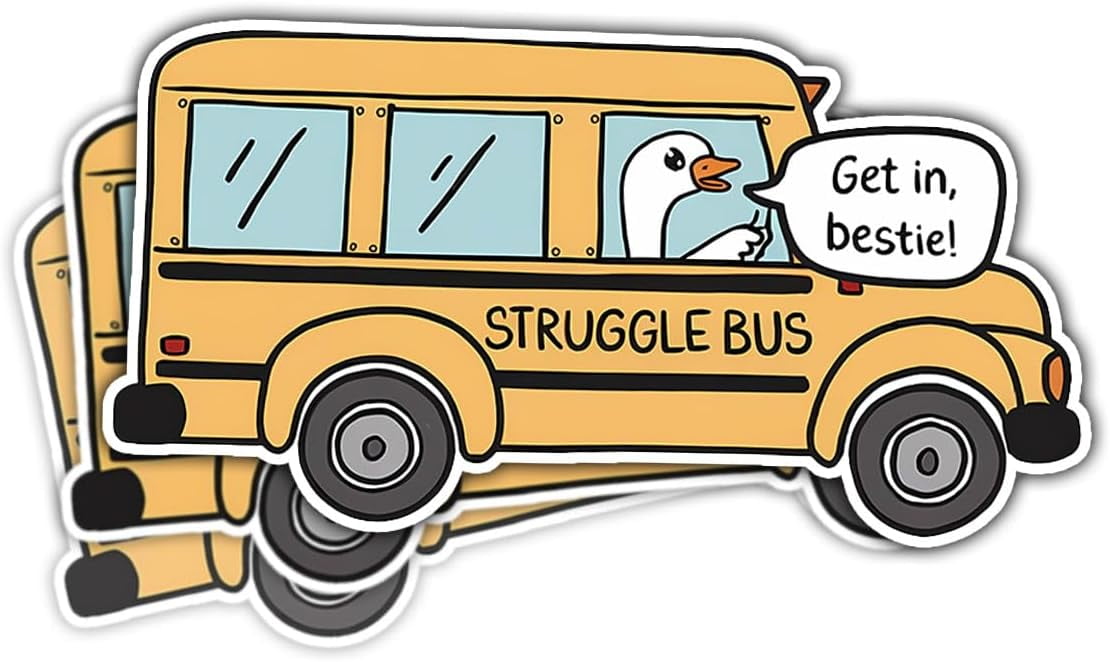 (3psc) Struggle Bus Drive Get in Bestie Sticker, Struggle Bus Sticker ...