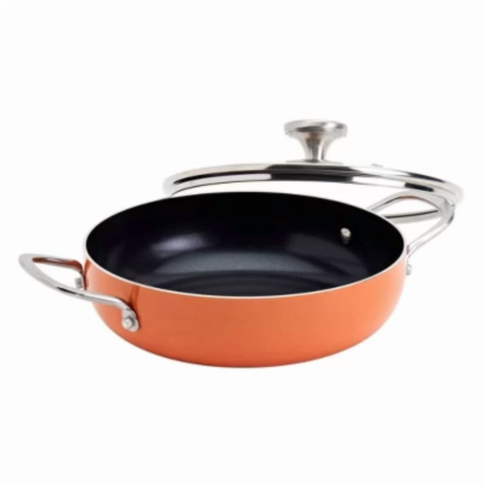 3qt Nonstick Aluminum Caldero Orange: 3 Quart Pot, Stock Cookware ...