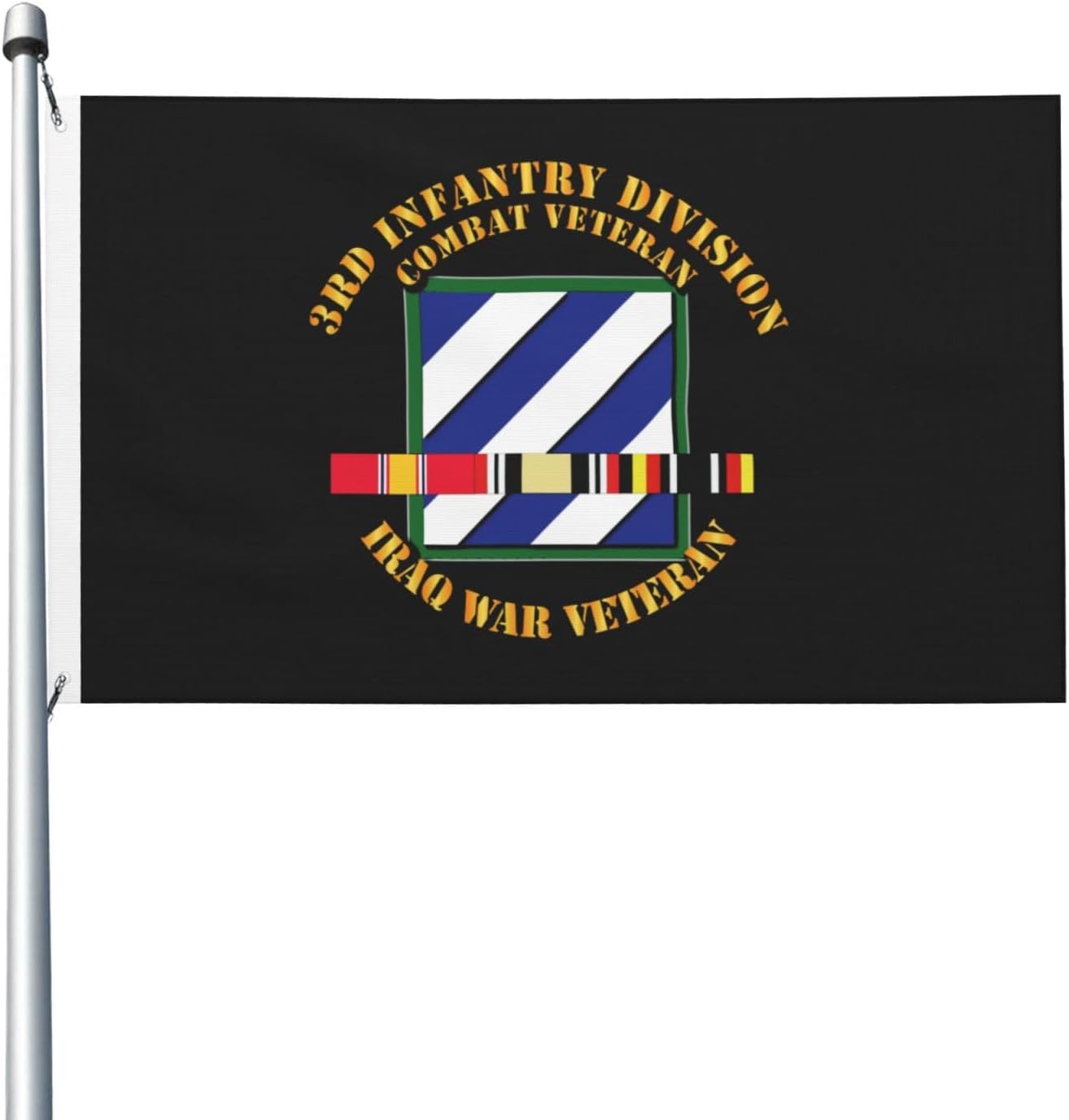 3rd Bct 3rd Id Ribbons Flag Garden Flag 3x5ft Double Sided Printing ...