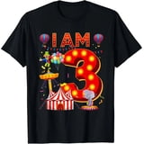 3rd Birthday Kids Circus Carnival Party Theme 3 Year Old Tee Unisex T ...