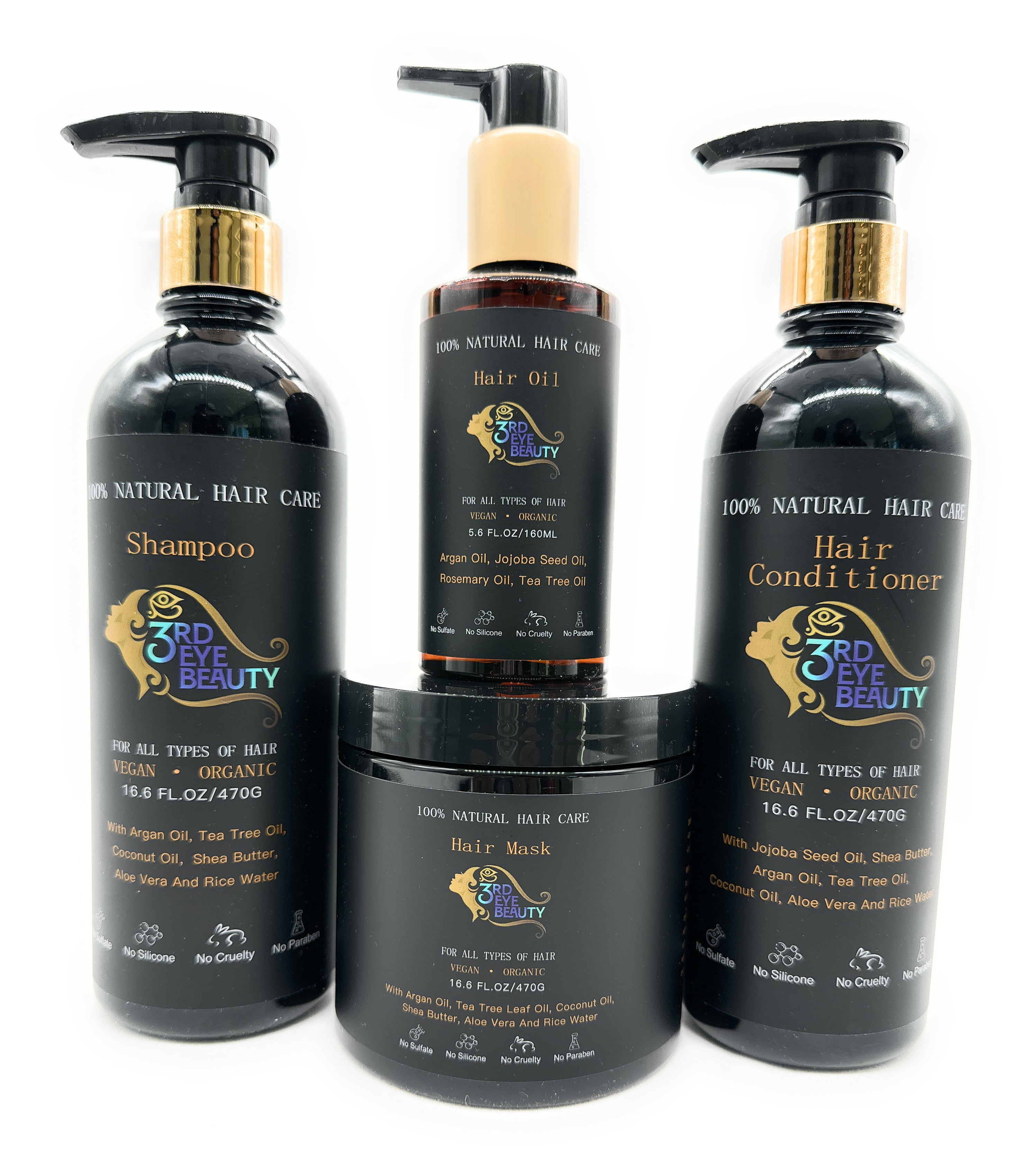 3rd Eye Beauty Hair Care Bundle; Hair Shampoo - Conditioner - Mask ...