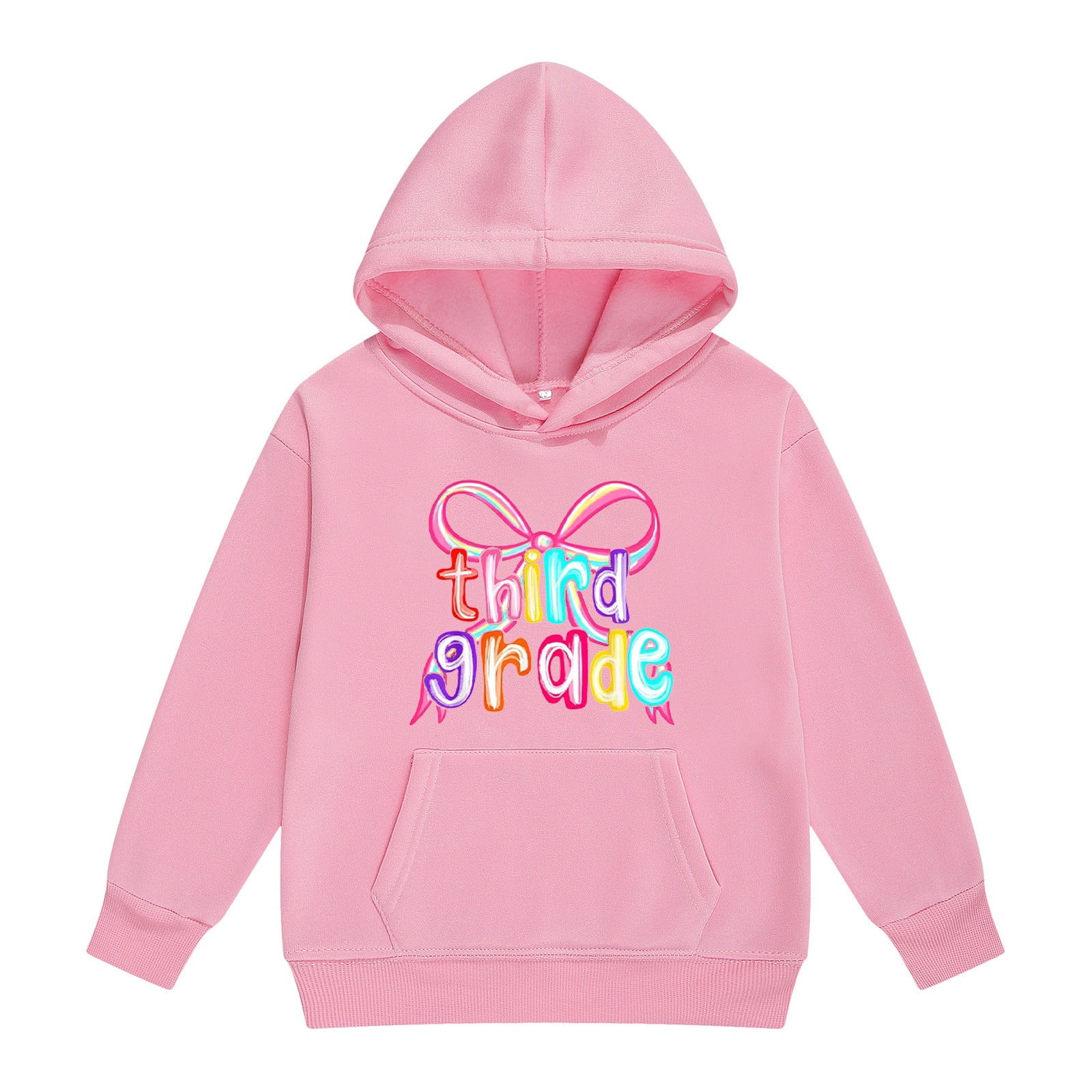 3rd Grade Back to School Hoodies for Girls Cute Bow Graphic First Day ...