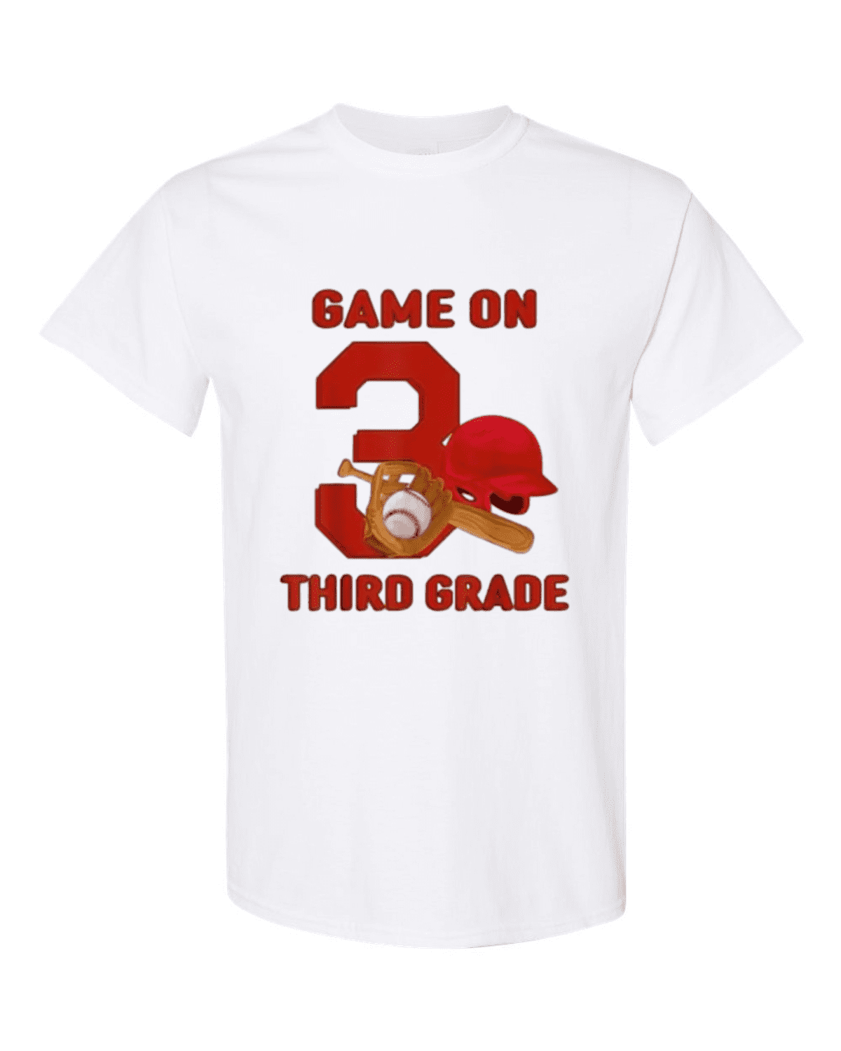3rd Grade Baseball Game On Cartoon Graphic Scene Unisex T-Shirt, for ...