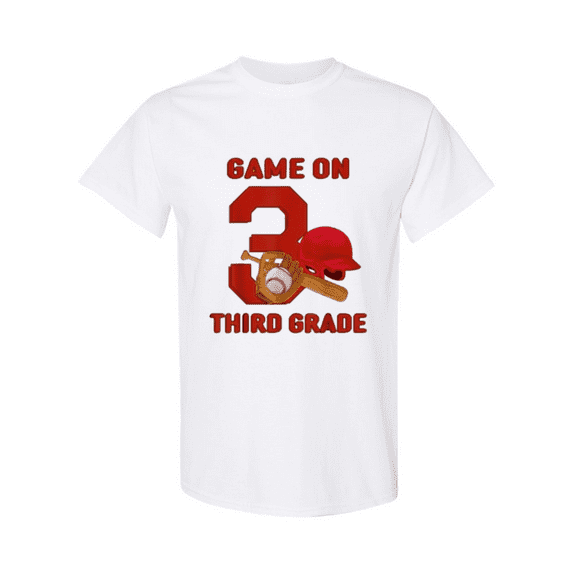 3rd Grade Baseball Game On Cartoon Graphic Scene Unisex T-Shirt, for ...