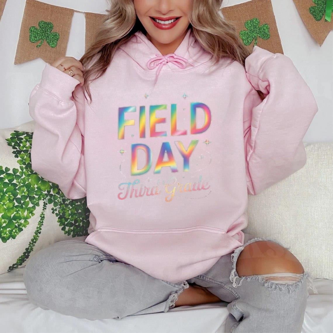 3rd Grade Field Day Let Games Begin School Fun Event Graphic Hoodie ...