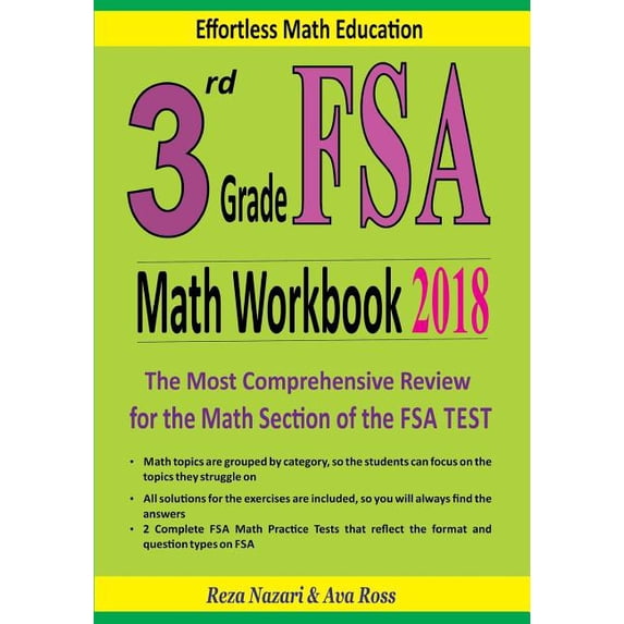 3rd Grade Fsa Math Workbook 2018 : The Most Comprehensive Review for ...
