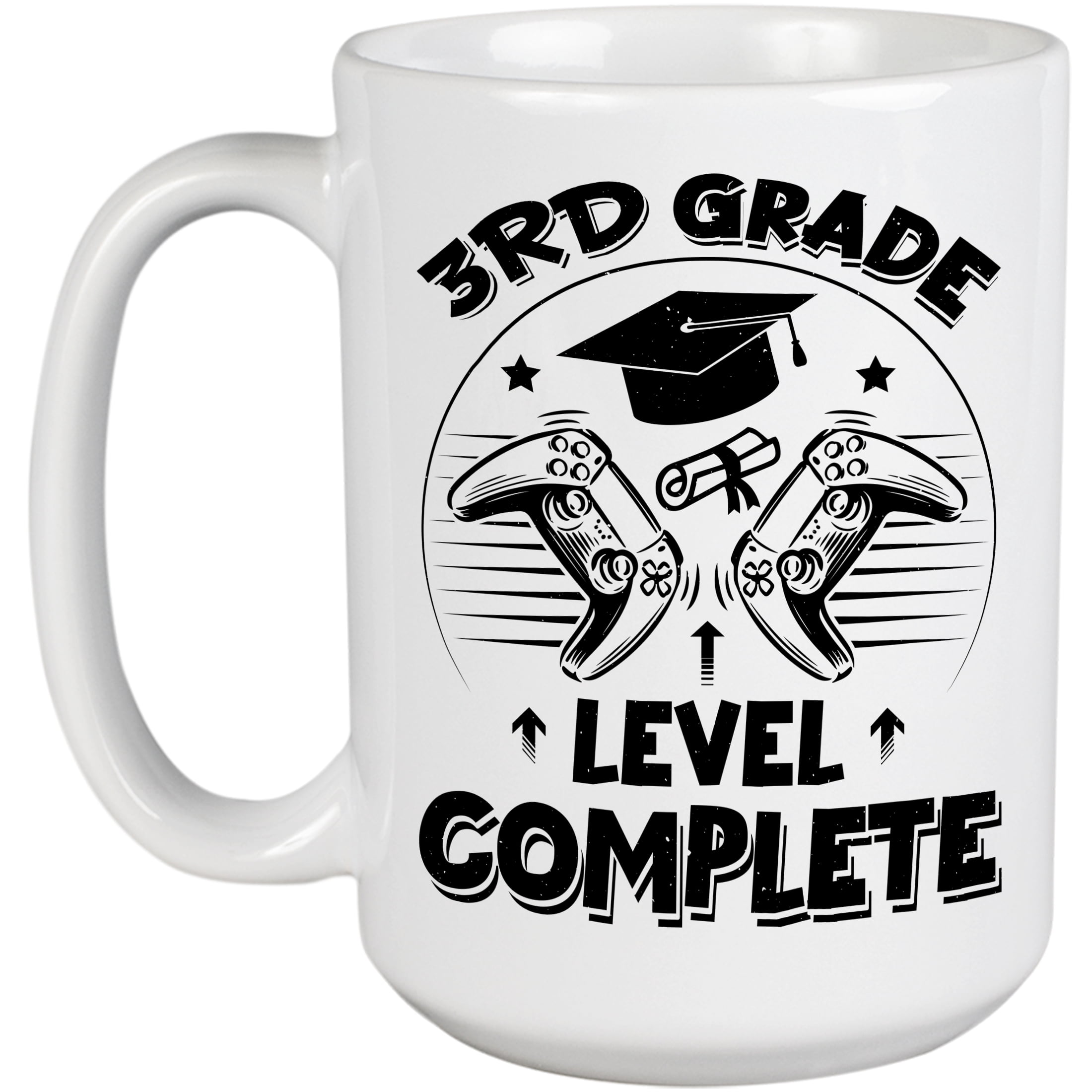 3rd Grade Level Complete, School Student Graduation, White 15oz Ceramic ...
