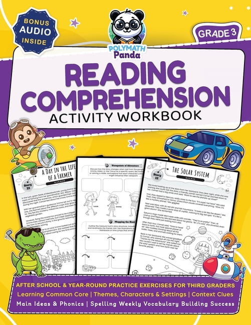 3rd Grade Reading Comprehension Activity Workbook: Learning Common Core ...