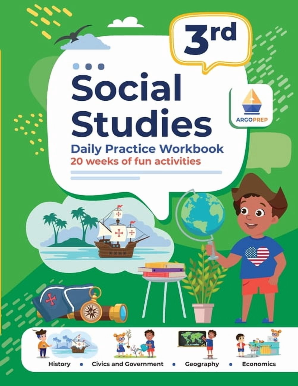 3rd Grade Social Studies: Daily Practice Workbook 20 Weeks of Fun ...