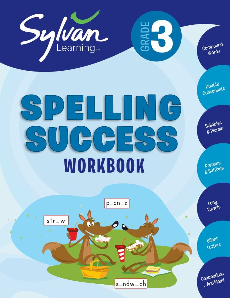 Sylvan Learning: 3rd Grade Spelling Success Workbook - School Learning ...
