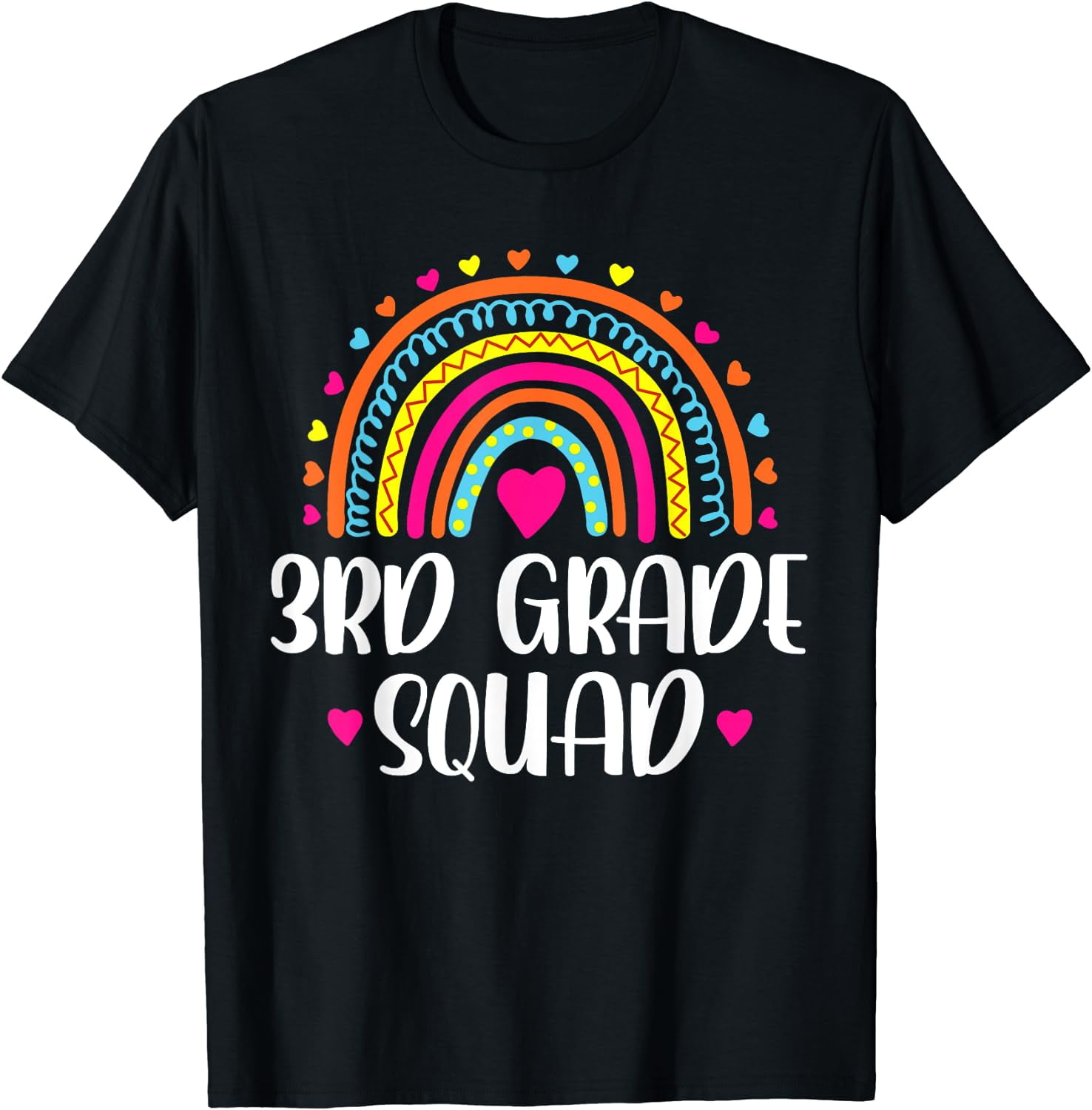3rd Grade Squad Rainbow Back To School Teacher Womens Kids T-Shirt - Walmart.com