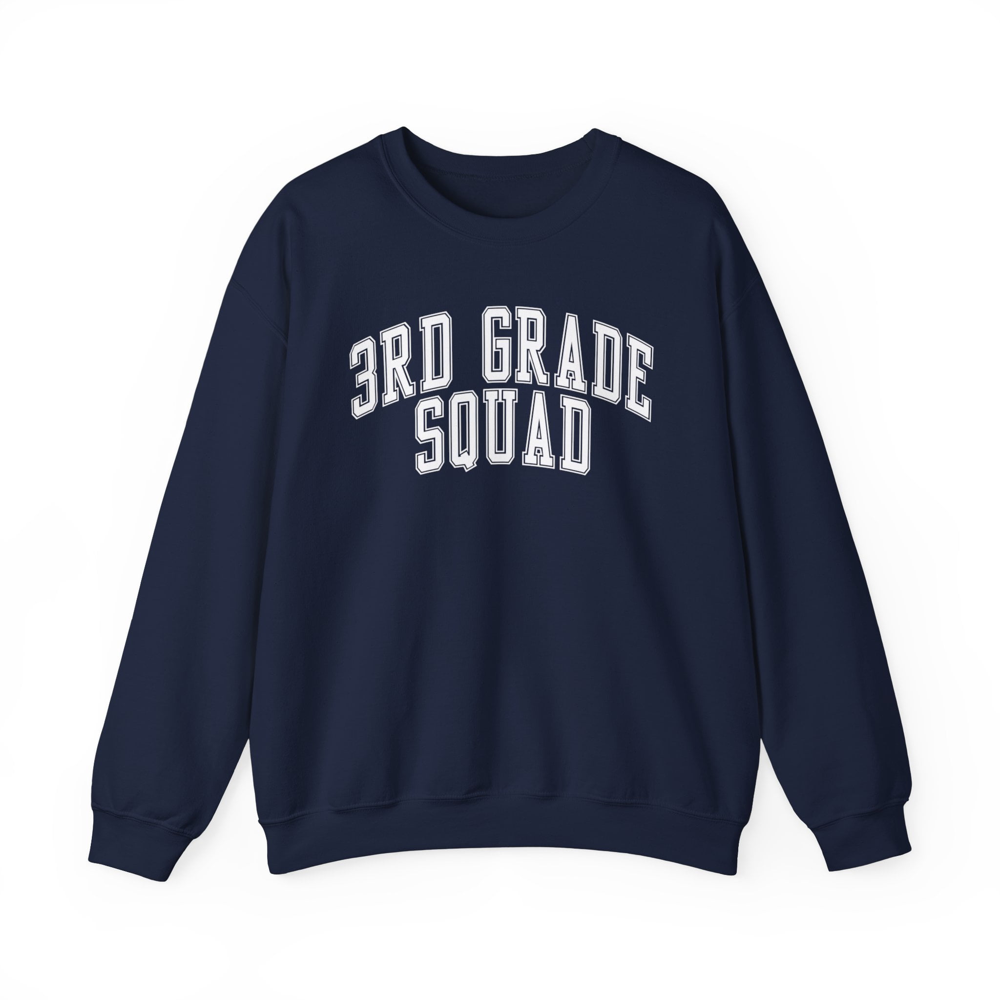 3rd Grade Squad Teacher Third Back School Sweatshirt Neck Shirt Long Sleeve - Walmart.com