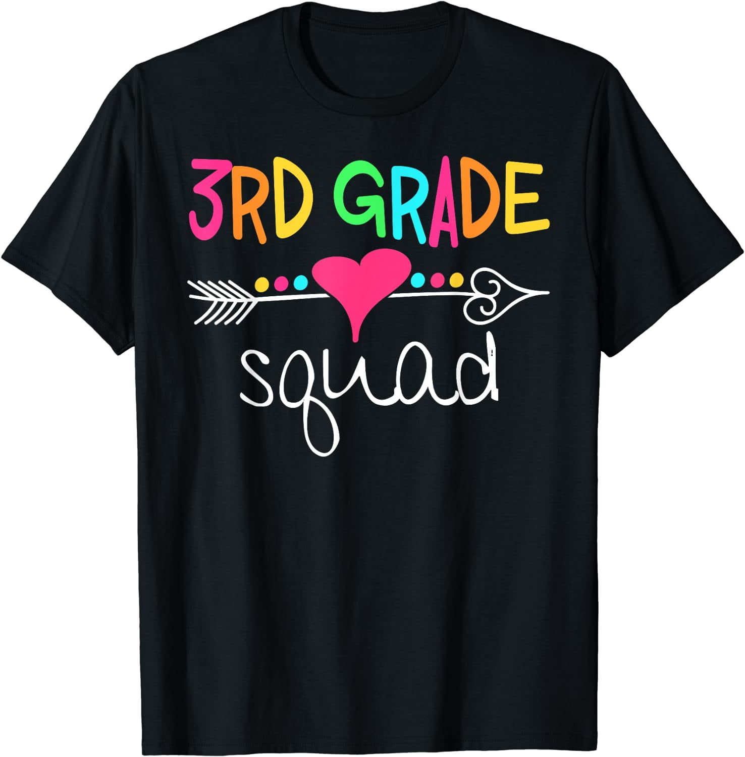 3rd Grade Squad Third Teacher Student Team Back To School T-Shirt ...