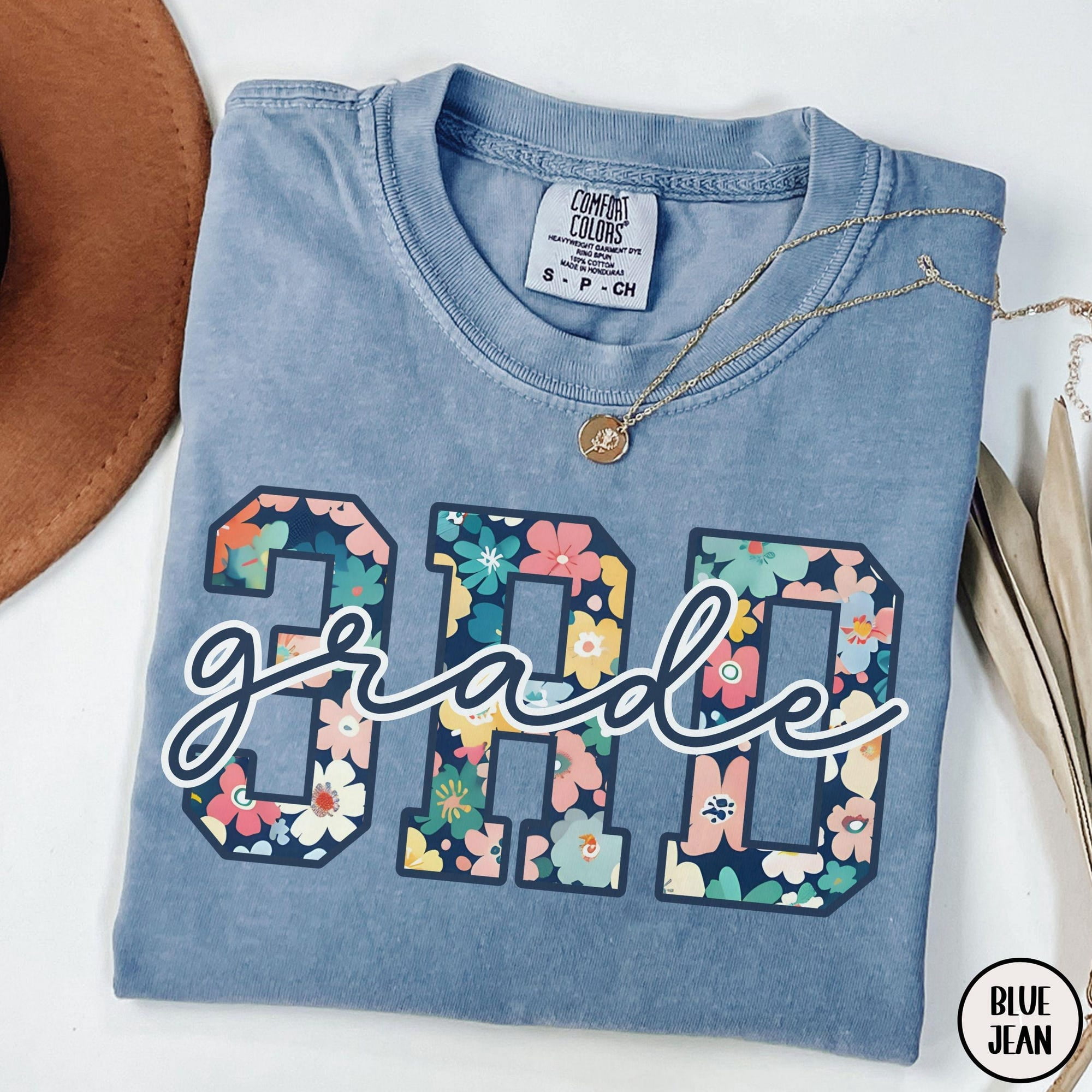 3rd Grade Teacher Shirt Floral Third Grade Teacher TShirt Back to ...