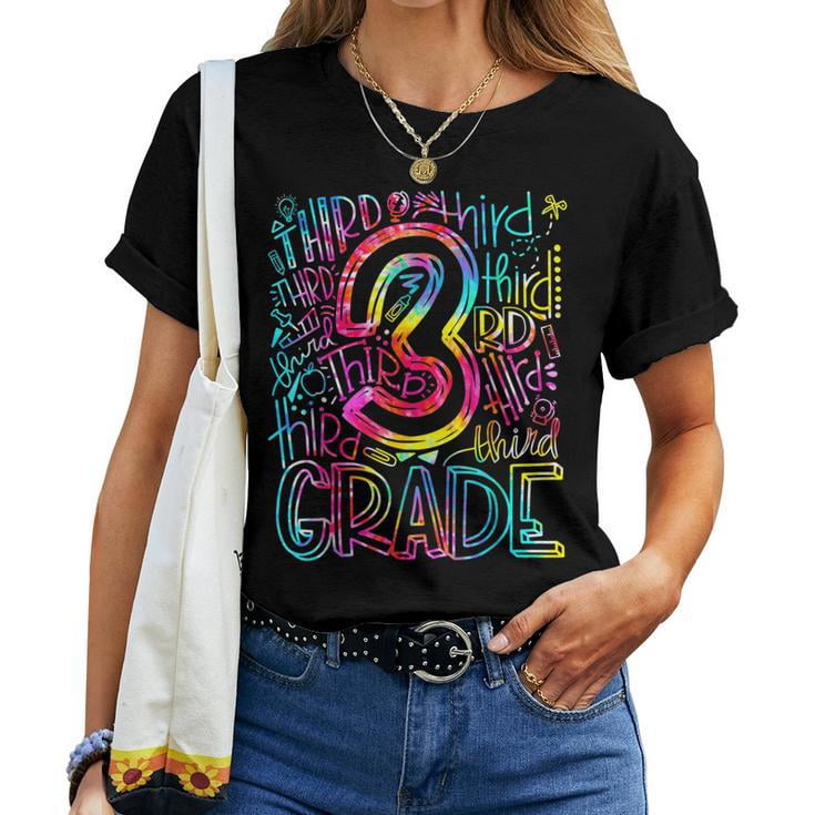 3rd Grade Typography Team Third Grade Teacher Back to School T-Shirt ...