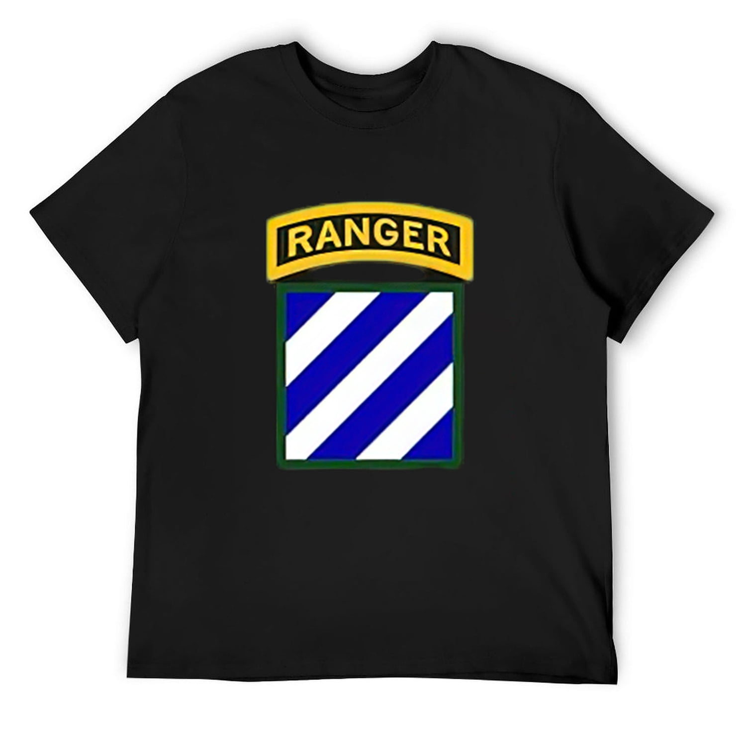 3rd Infantry Division (ID) Patch with Ranger Tab T-Shirt Black X-Large ...