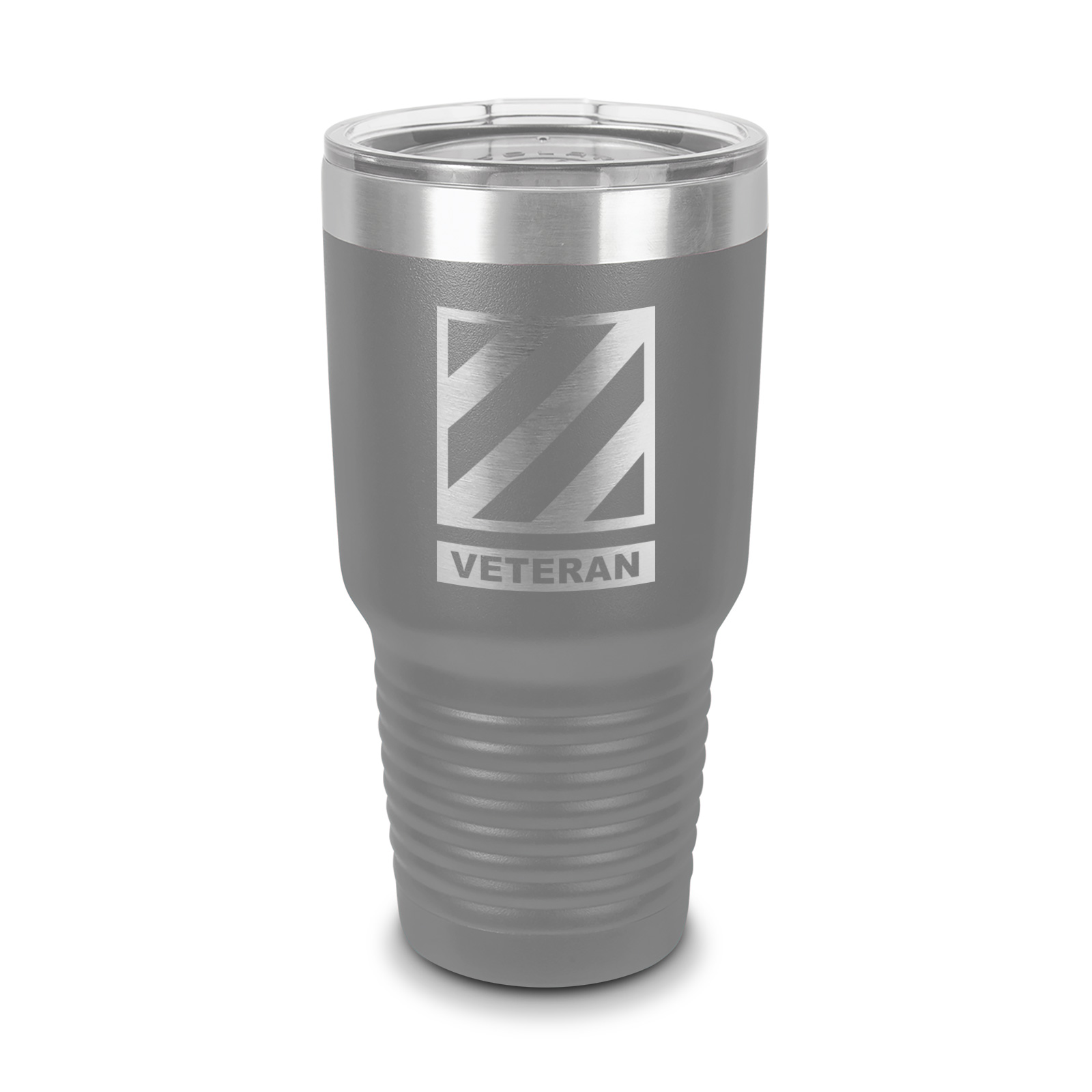 3rd Infantry Division Veteran Tumbler 30 oz - Laser Engraved w/ Clear ...