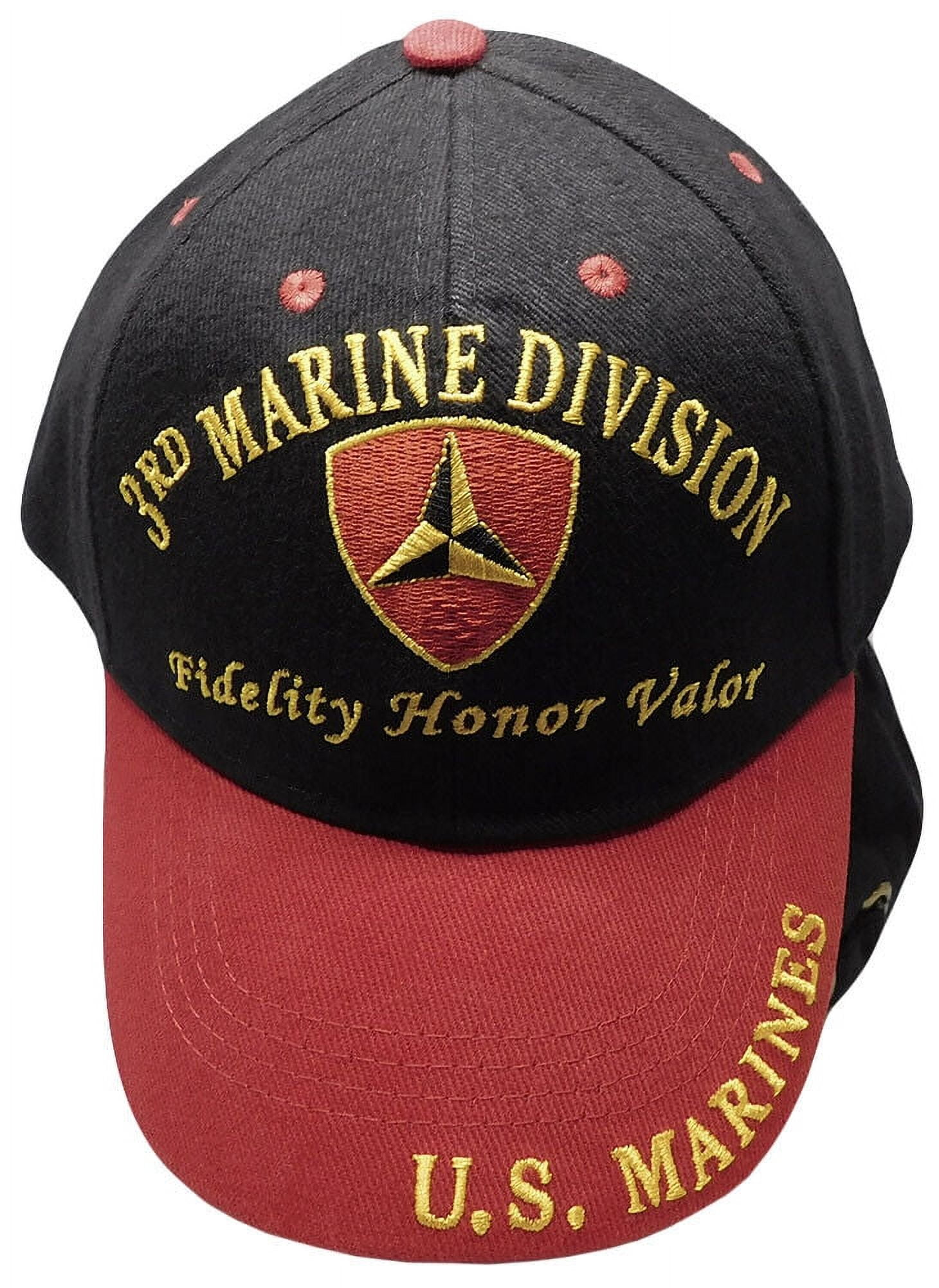 3rd Marine Division Fidelity Honor Valor US Marine Black Red ...