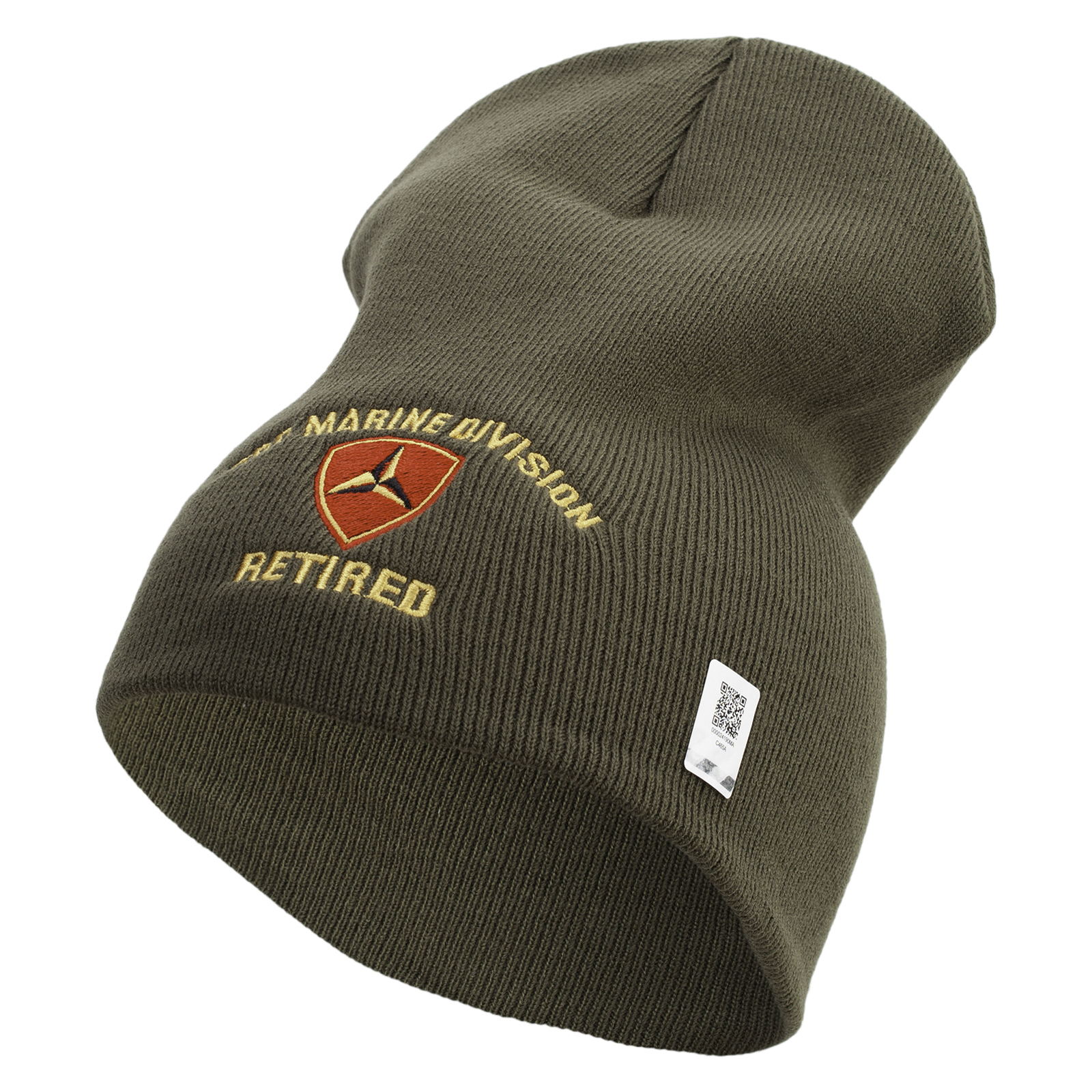 3rd Marine Division Retired Symbol Embroidered 8 Inch Solid Knit Short ...