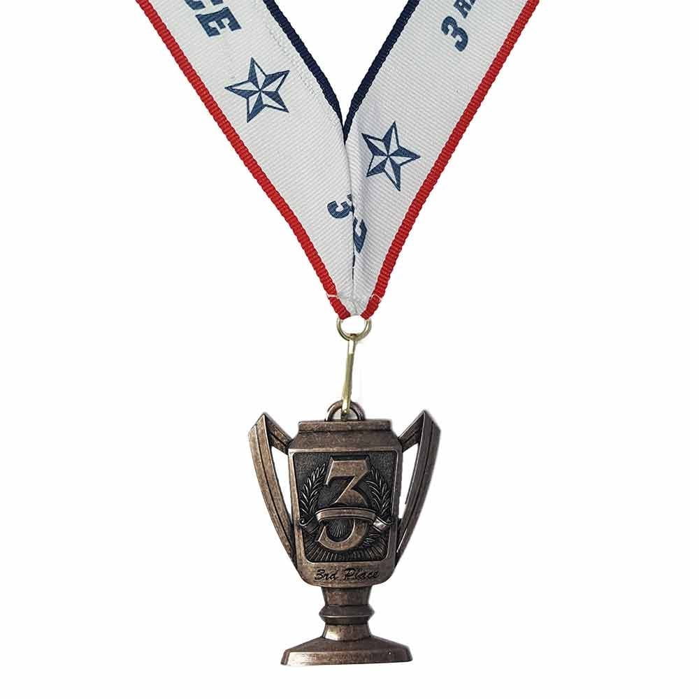 3rd Place Cup Star Bronze Medal Award - Includes Ribbon - Walmart.com