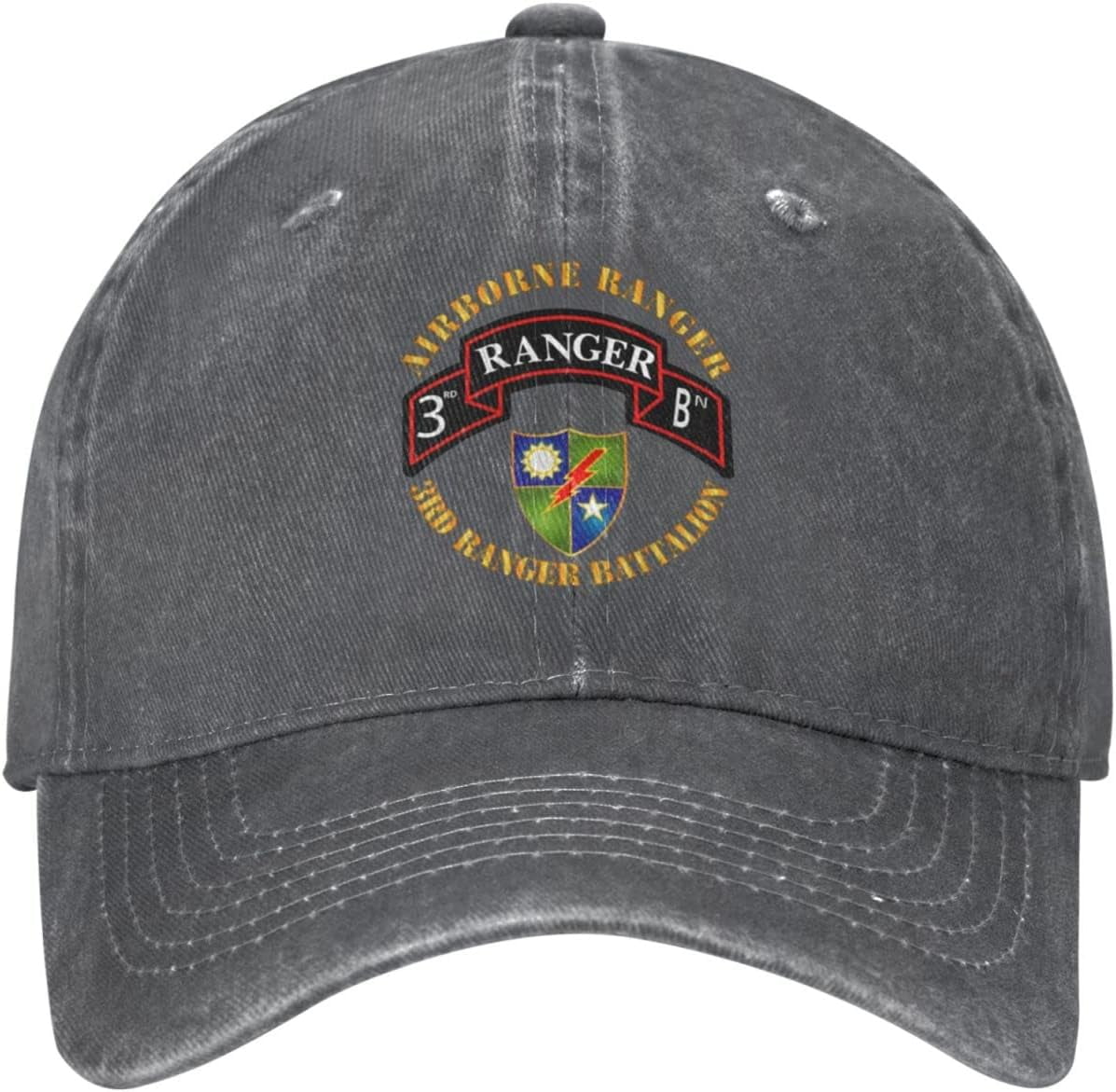 3rd Ranger Battalion Hats for Men Women Adjustable Denim Hat Baseball ...