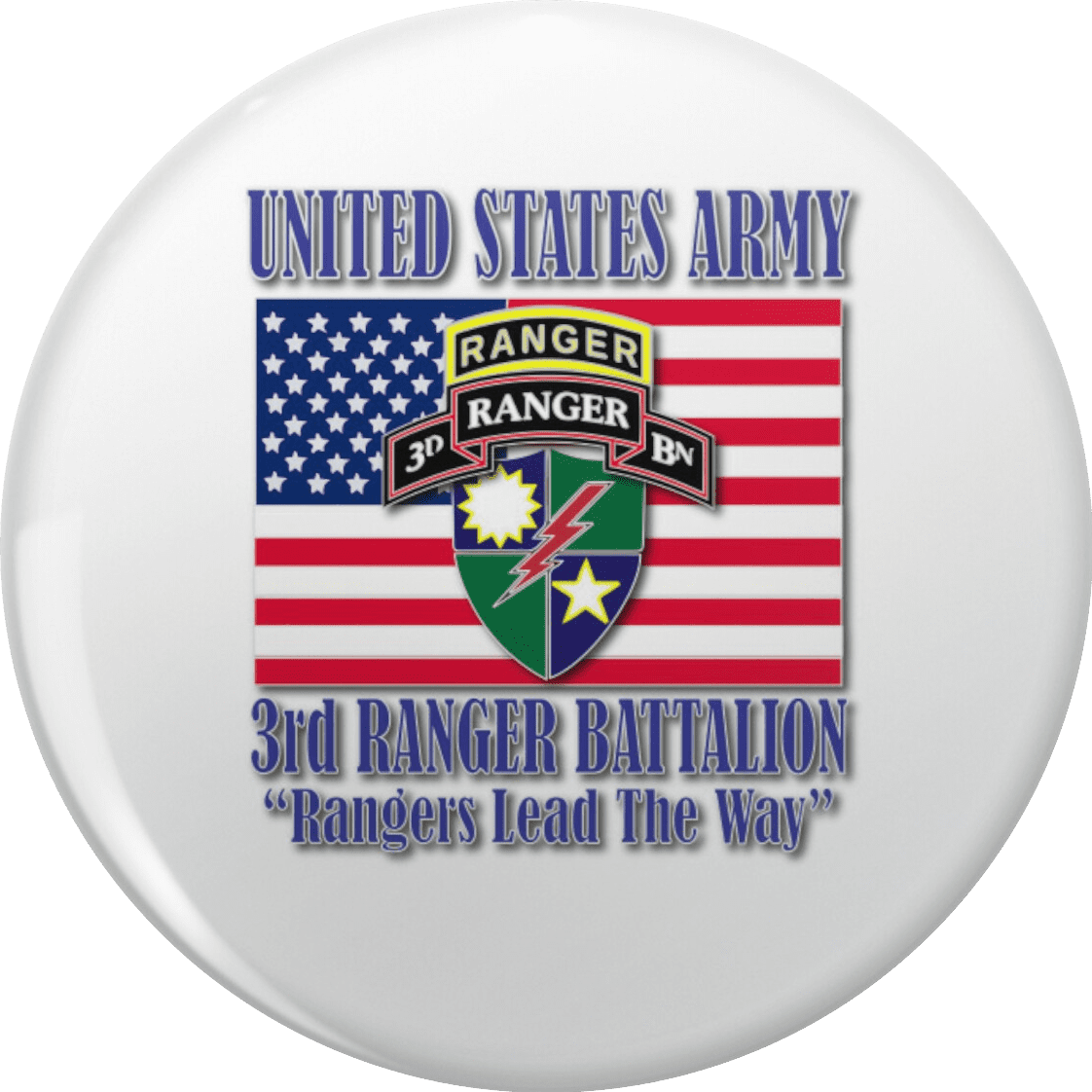 3rd Ranger Battalion- Rangers Lead The Way Pin Lapel Pin Brooch Steel ...