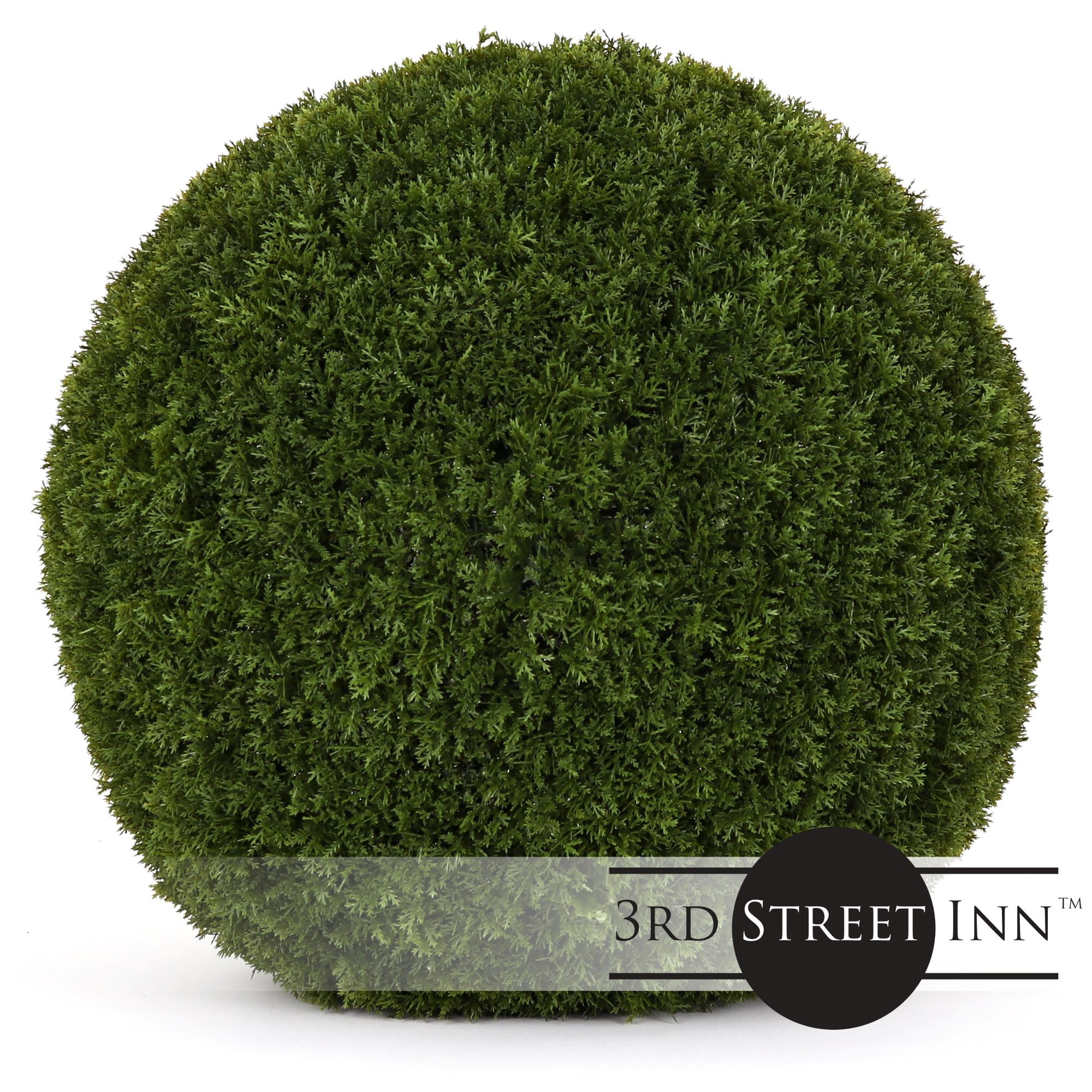 3rd Street Inn 21" XXL Cypress Topiary Ball - Artificial Faux Outdoor ...