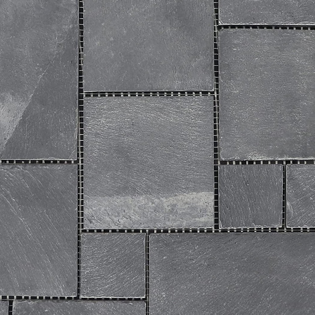 Free Shipping! 3rd Street Inn Interlocking Slate Stone Tiles (Black ...