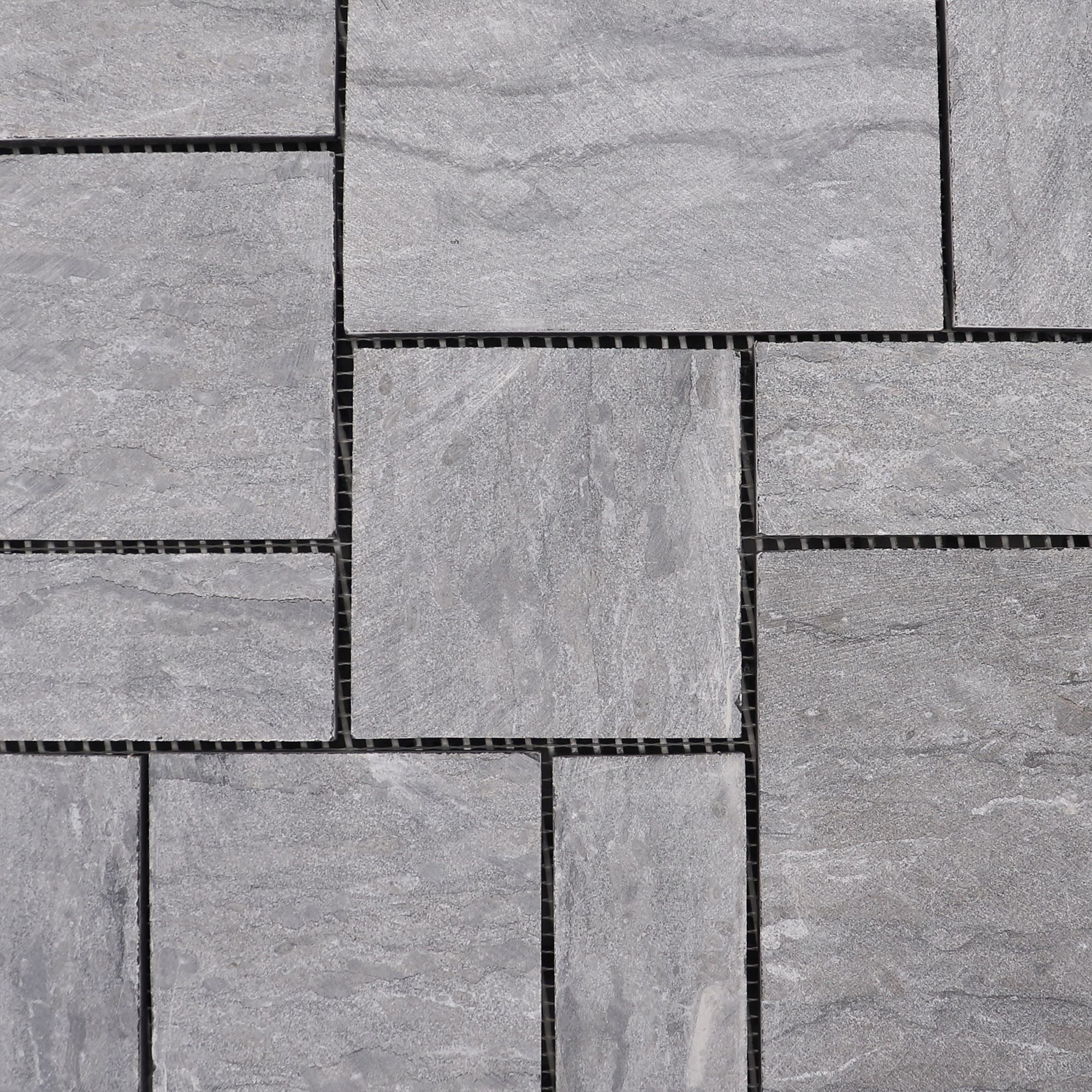 3rd Street Inn Interlocking Slate Stone Tiles (Grey Stone, 18 Pack ...