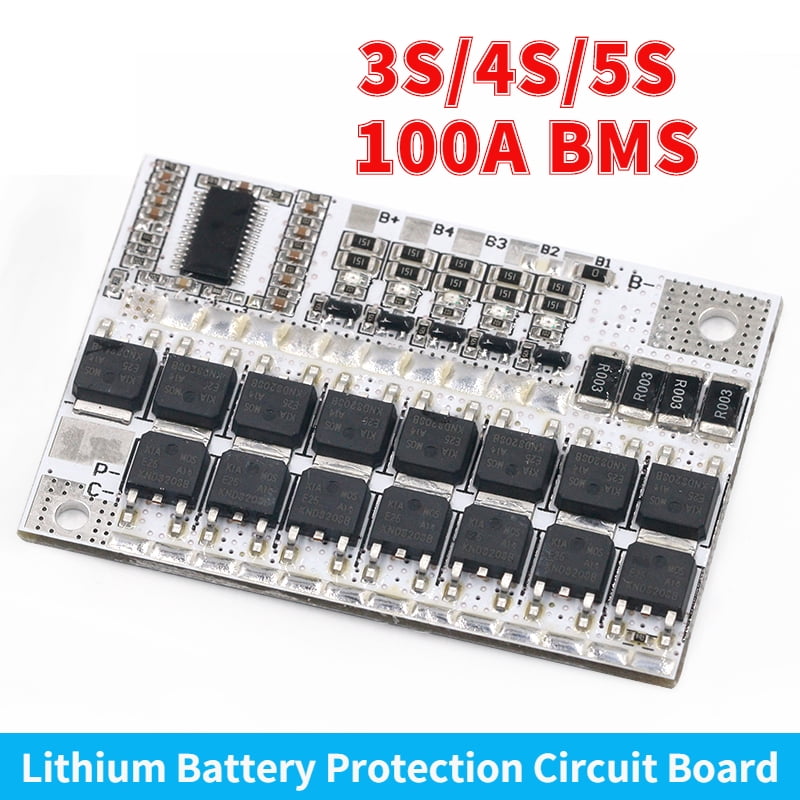 3s/4s/5s Bms 12v 16.8v 21v 3.7v 100a Li-ion Lmo Ternary Lithium Battery Protection Circuit Board ...