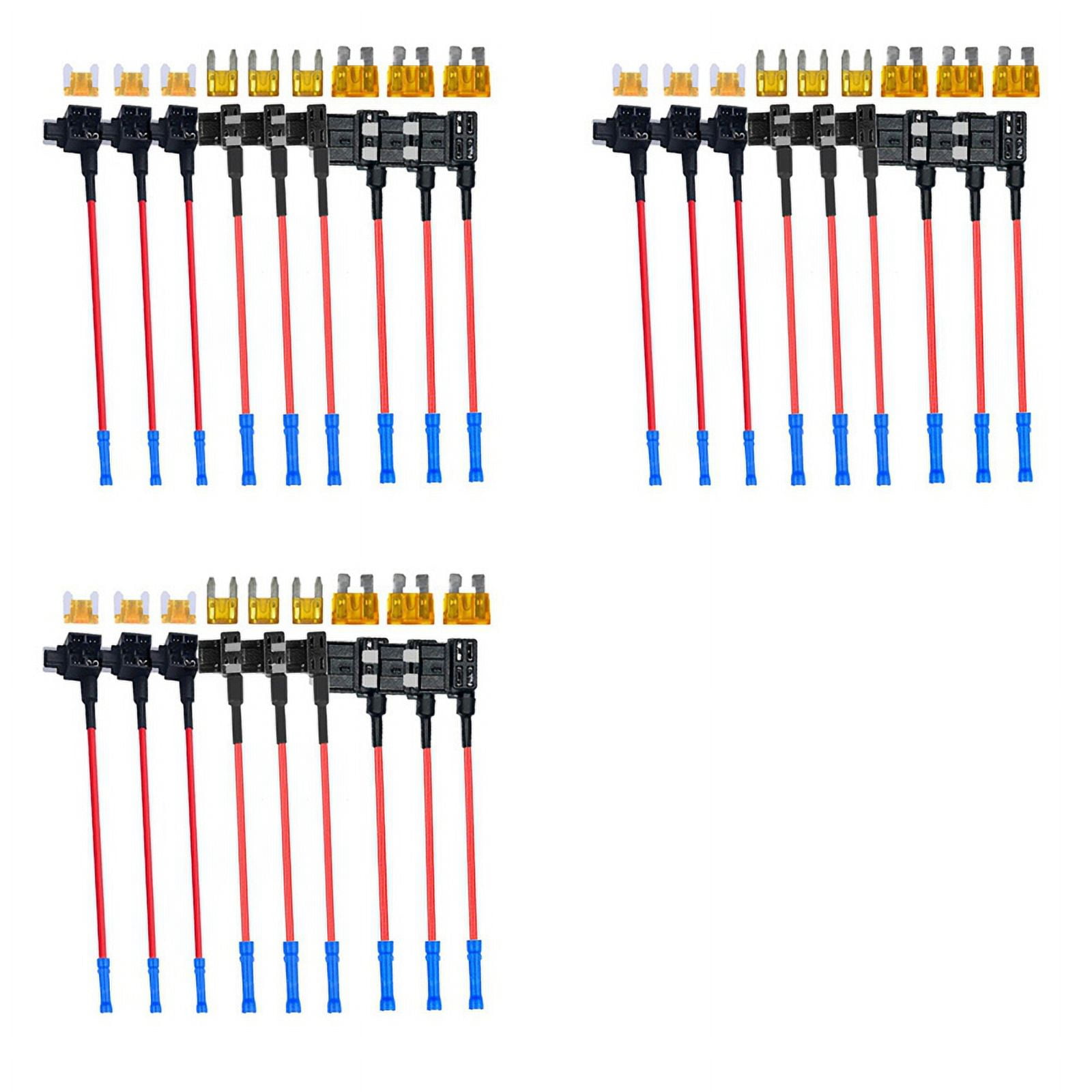 3set 3 Types Add-A-Circuit Adapter & Fuse Kit - Fuse Tap Fuse Holder ...